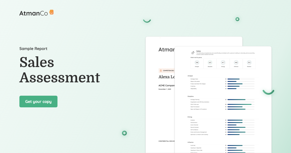 Sample Sales Competencies Assessment | AtmanCo