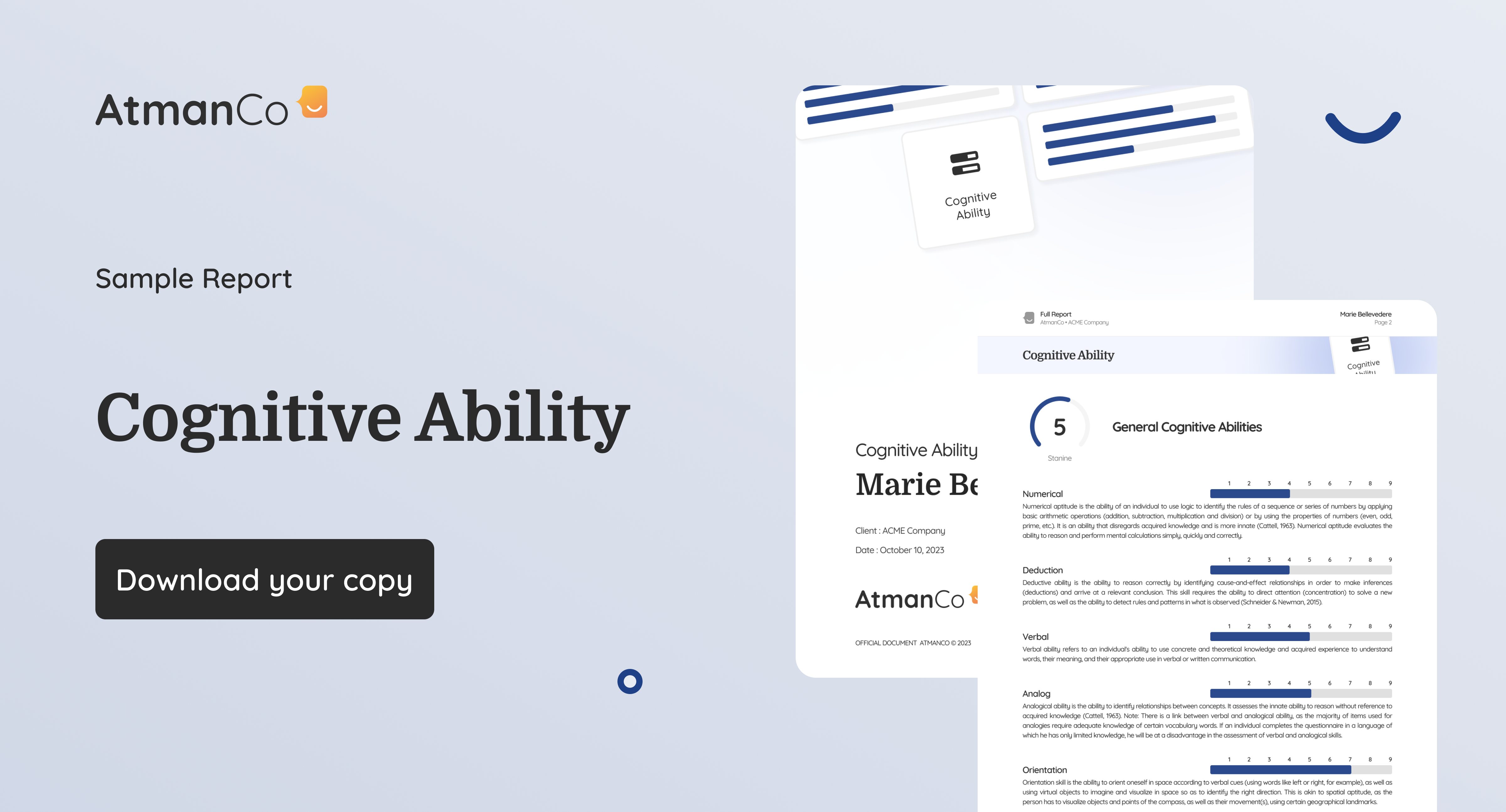 Cognitive Ability Sample Report | AtmanCo