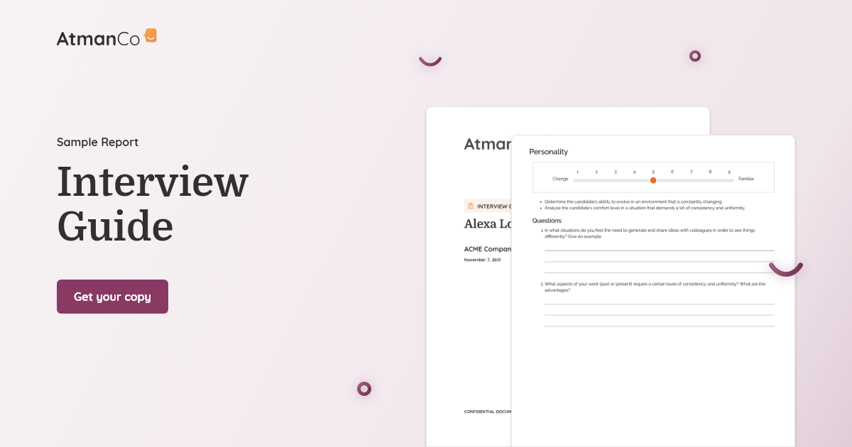 Interview Guide Example for Smarter Hiring | AtmanCo | AtmanCo